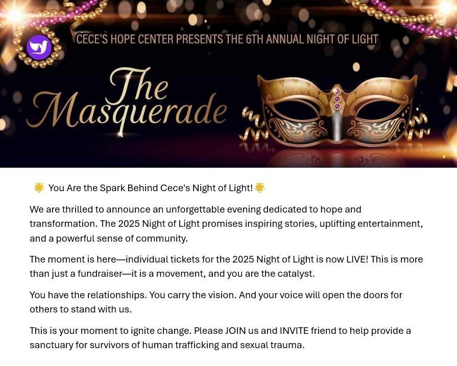 Night of Life – Cece’s Hope Center – 25 Oct 2025 17:30 – Arizona ...